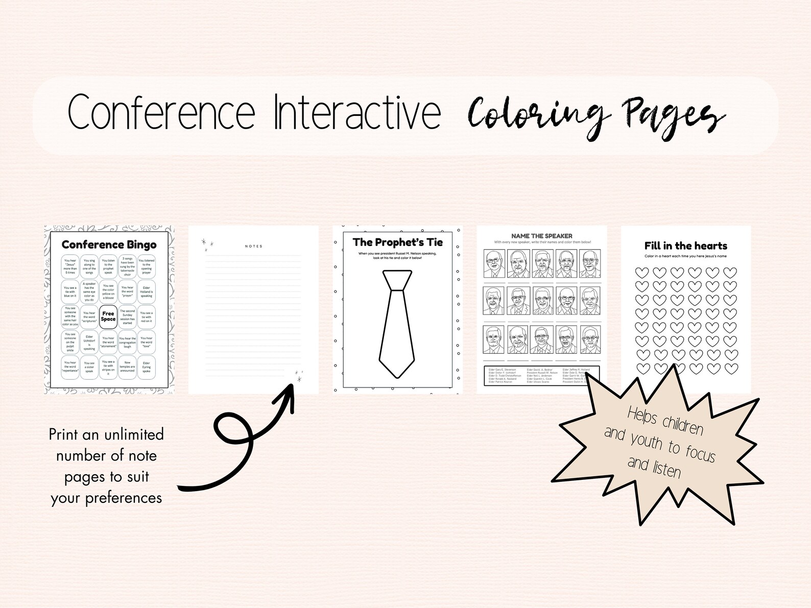 General Conference Activity Packet - Digital Download - April 2024 ...