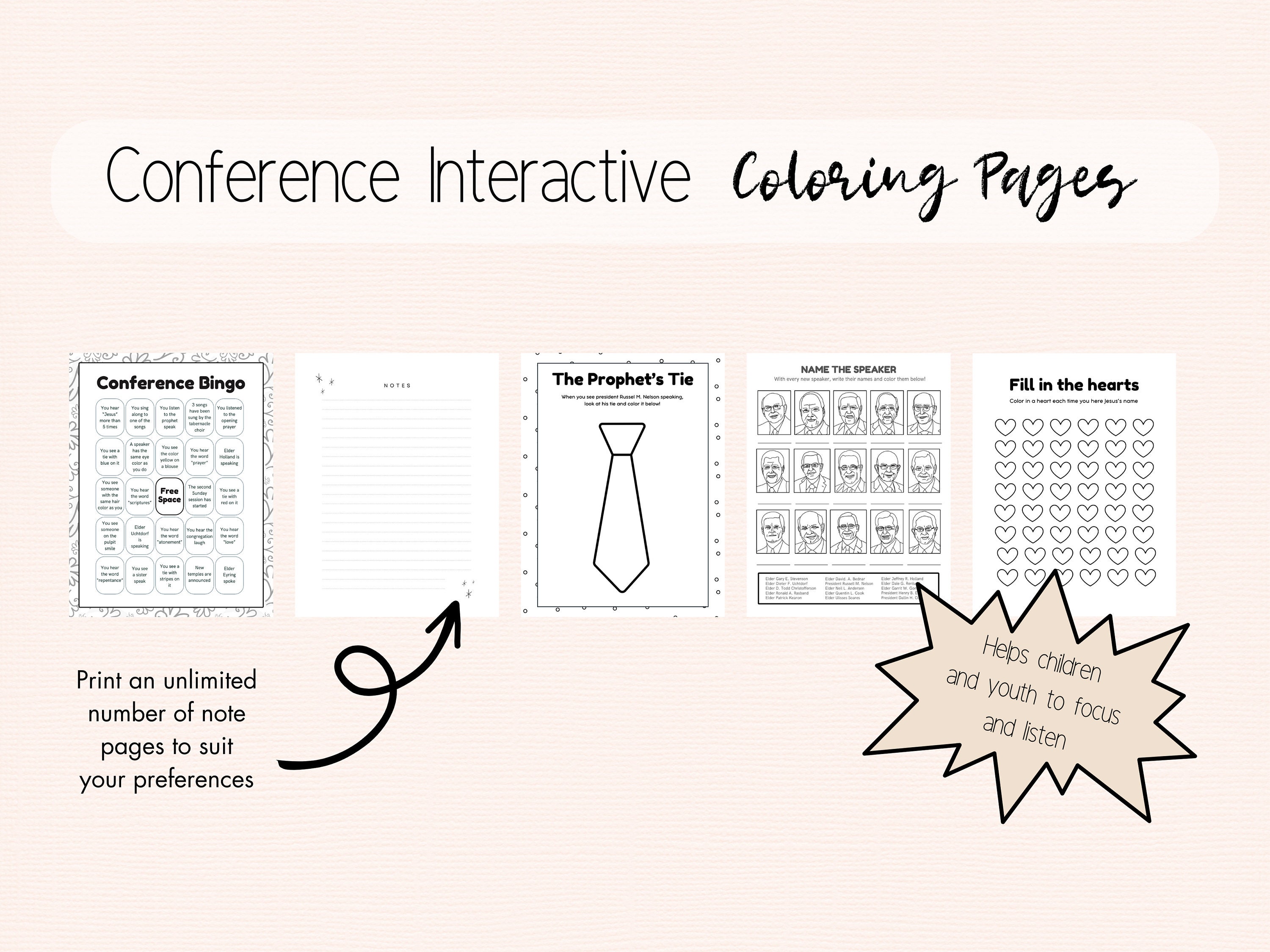 General Conference Activity Packet - Digital Download - April 2024 ...