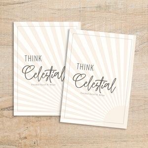 Think Celestial LDS Quote - Printable - Home Decor - Handout - Digital ...