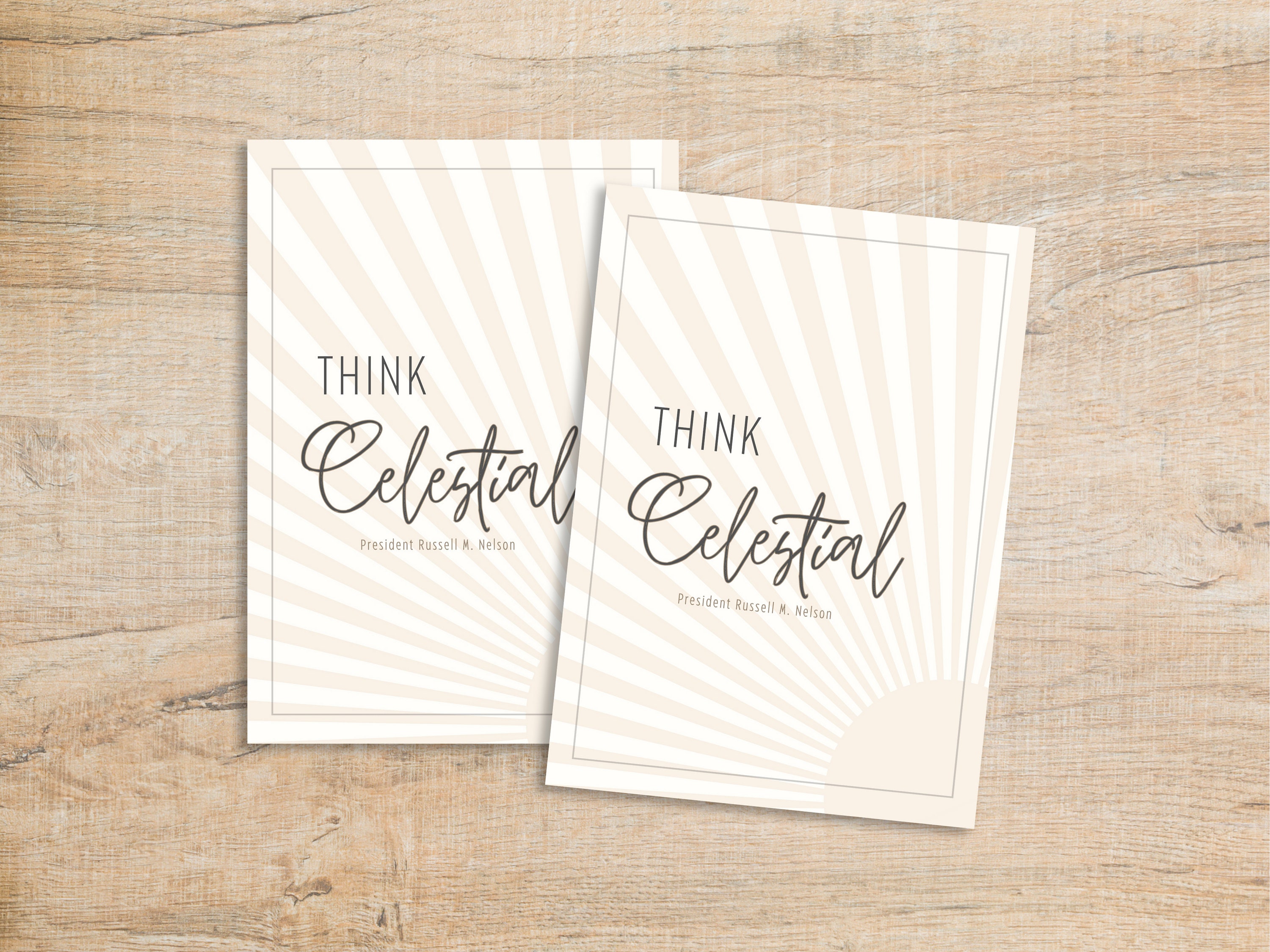 Think Celestial LDS Quote Printable Home Decor Handout Digital Download ...