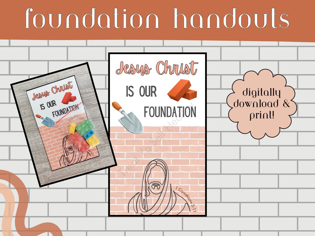 Jesus Christ Testimony Foundation Handout - Primary - Digital Download ...