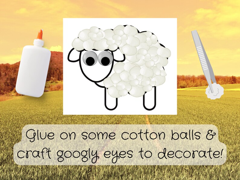 Sheep & Jesus Shepherd Craft, Luke 15, Come Follow Me Primary, Digital ...