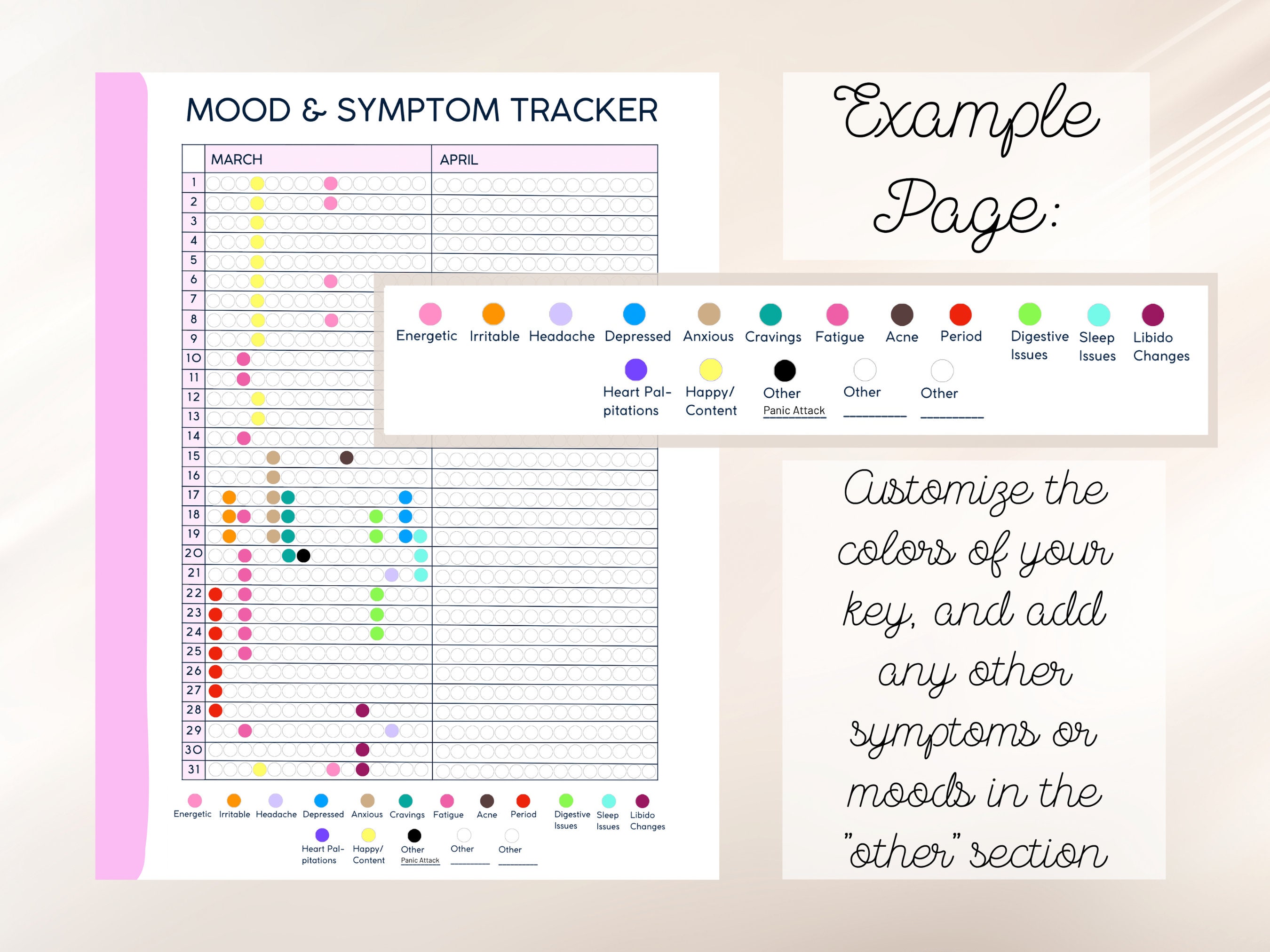 Cycle Mood & Symptom Tracker, Digital Download - Etsy