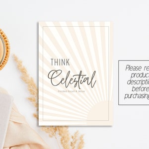 Think Celestial LDS Quote - Printable - Home Decor - Handout - Digital ...