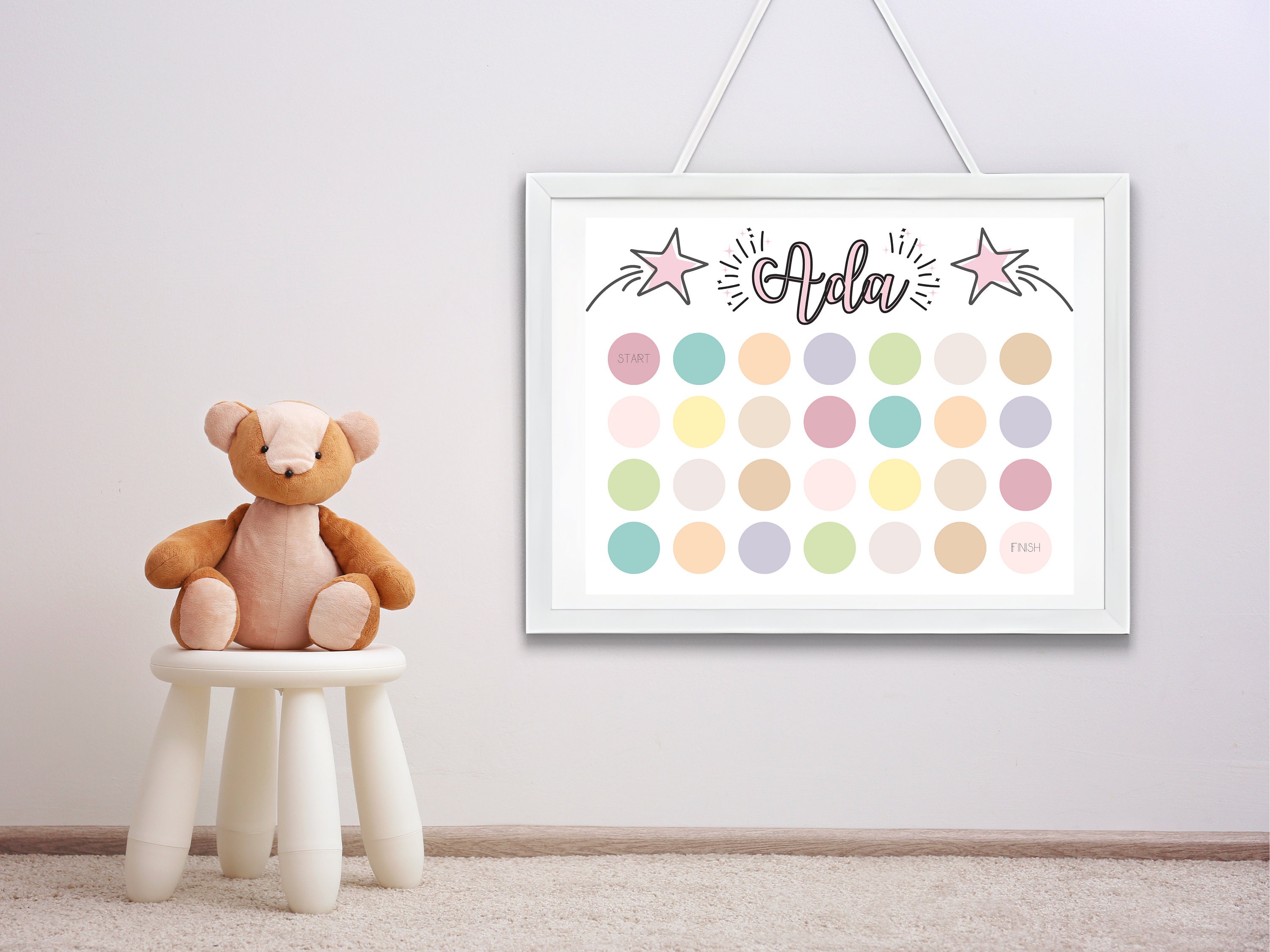Potty Training Chart - Cute Minimal Toddler Bathroom Tracker With ...