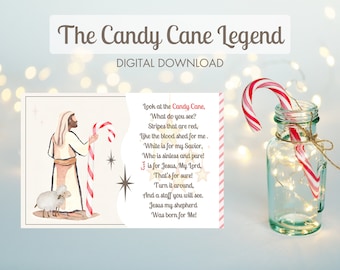 Candy Cane Legend - Printable Jesus Shepherd Candycane - Christmas ...