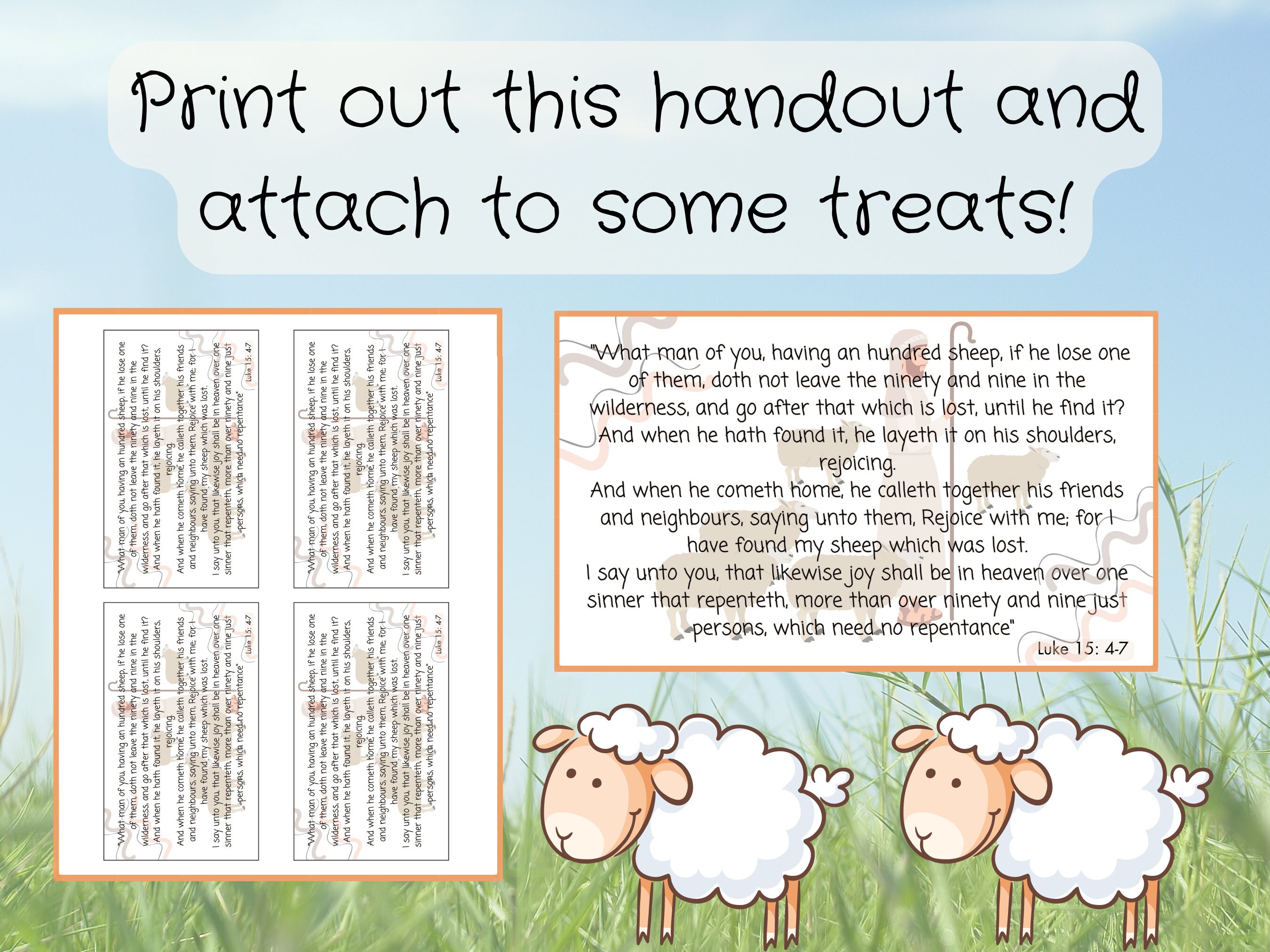 Sheep & Jesus Shepherd Craft, Luke 15, Come Follow Me Primary, Digital ...