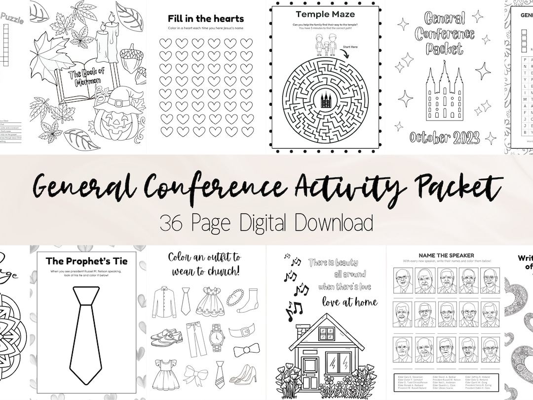 General Conference Activity Packet - Digital Download - October 2023 ...