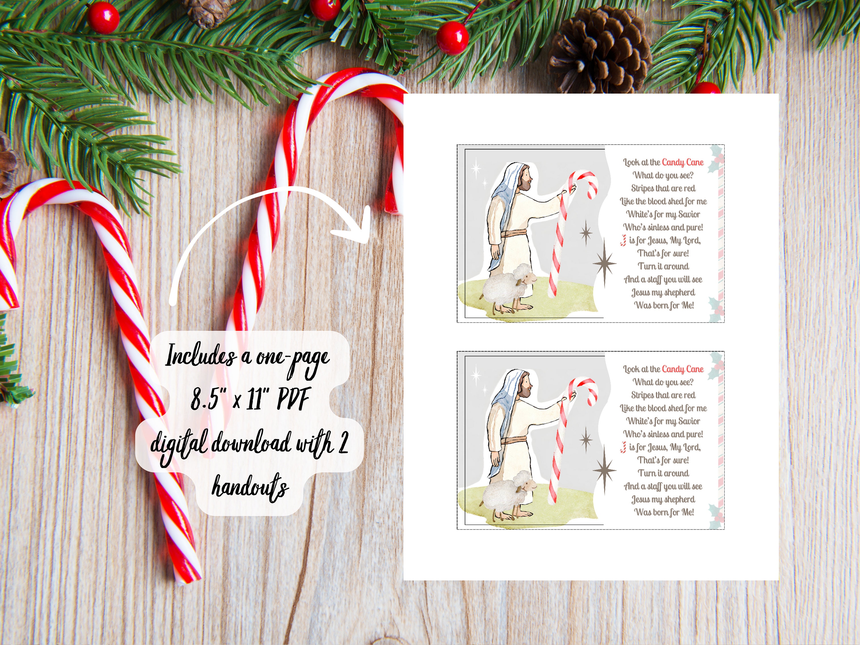 Candy Cane Legend - Printable Jesus Shepherd Candycane - Christmas ...