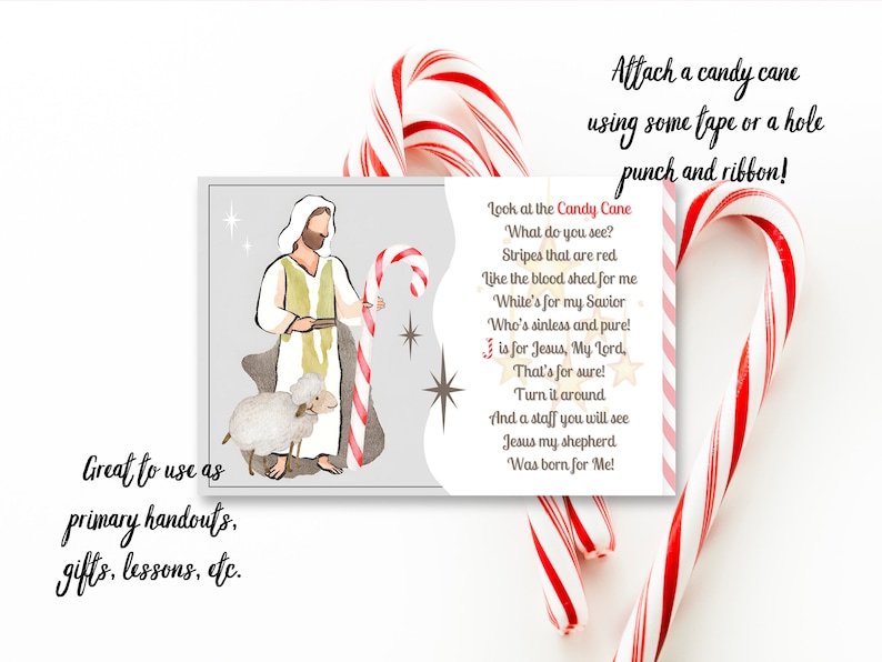 Candy Cane Legend - Printable Jesus Shepherd Candycane - Christmas ...