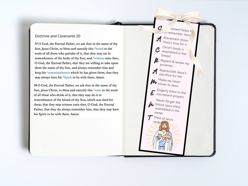 Sacrament Acronym Bookmarks - Remembering Jesus - Primary Handouts ...