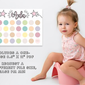 Potty Training Chart - Cute Minimal Toddler Bathroom Tracker With ...