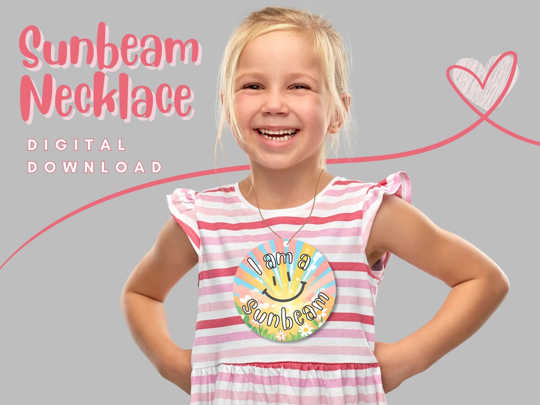 Sunbeam Welcome Necklace - Printable LDS Primary Sunbeam Handout - I Am ...