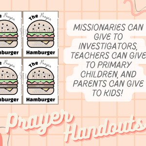 Prayer Hamburger Handout & Teaching Aid - Bite Into Prayer - LDS Come ...