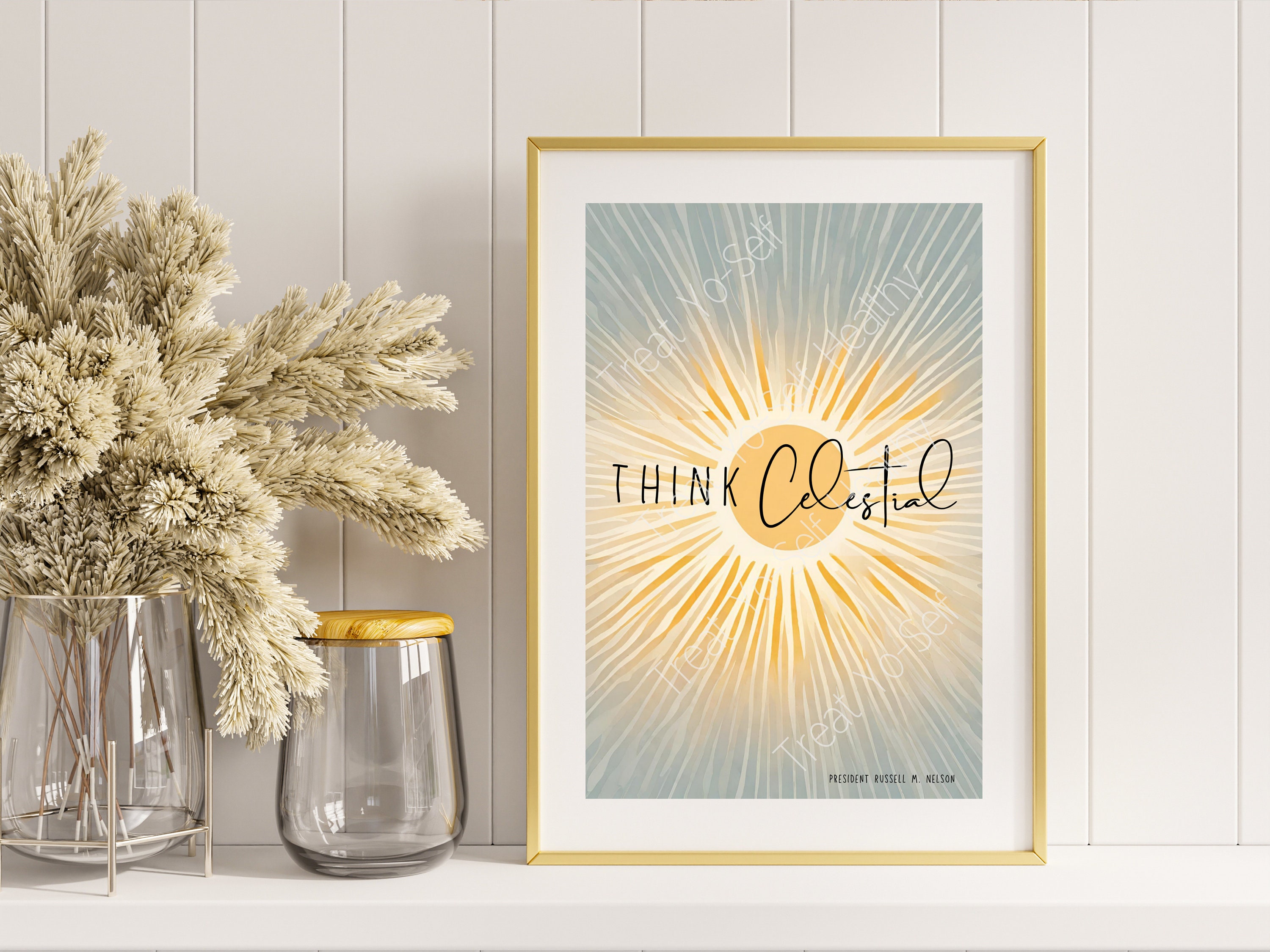 Boho Think Celestial LDS Quote - Printable - Home Decor - Handout ...