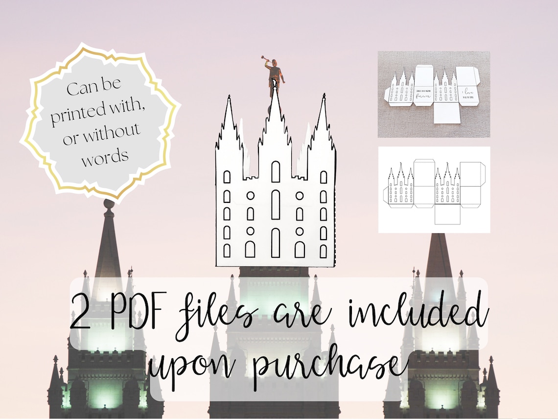 LDS Temple Paper Craft, Digital Download - Etsy