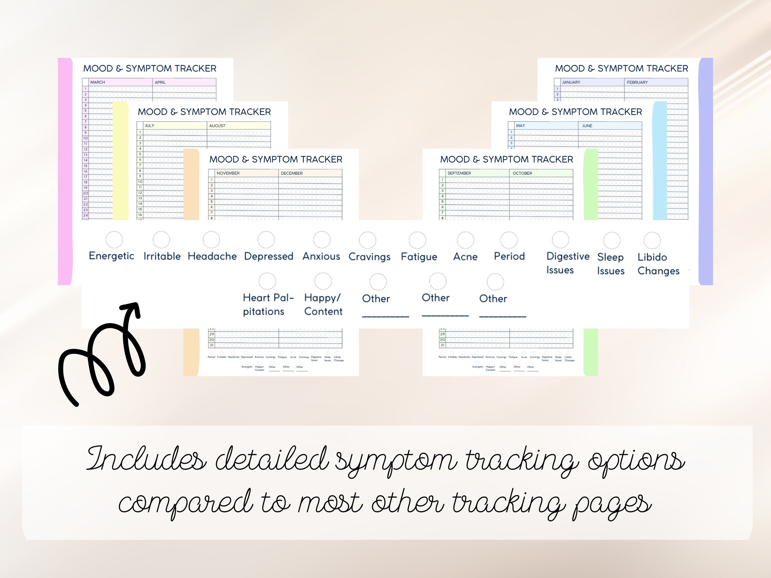Cycle Mood & Symptom Tracker, Digital Download - Etsy