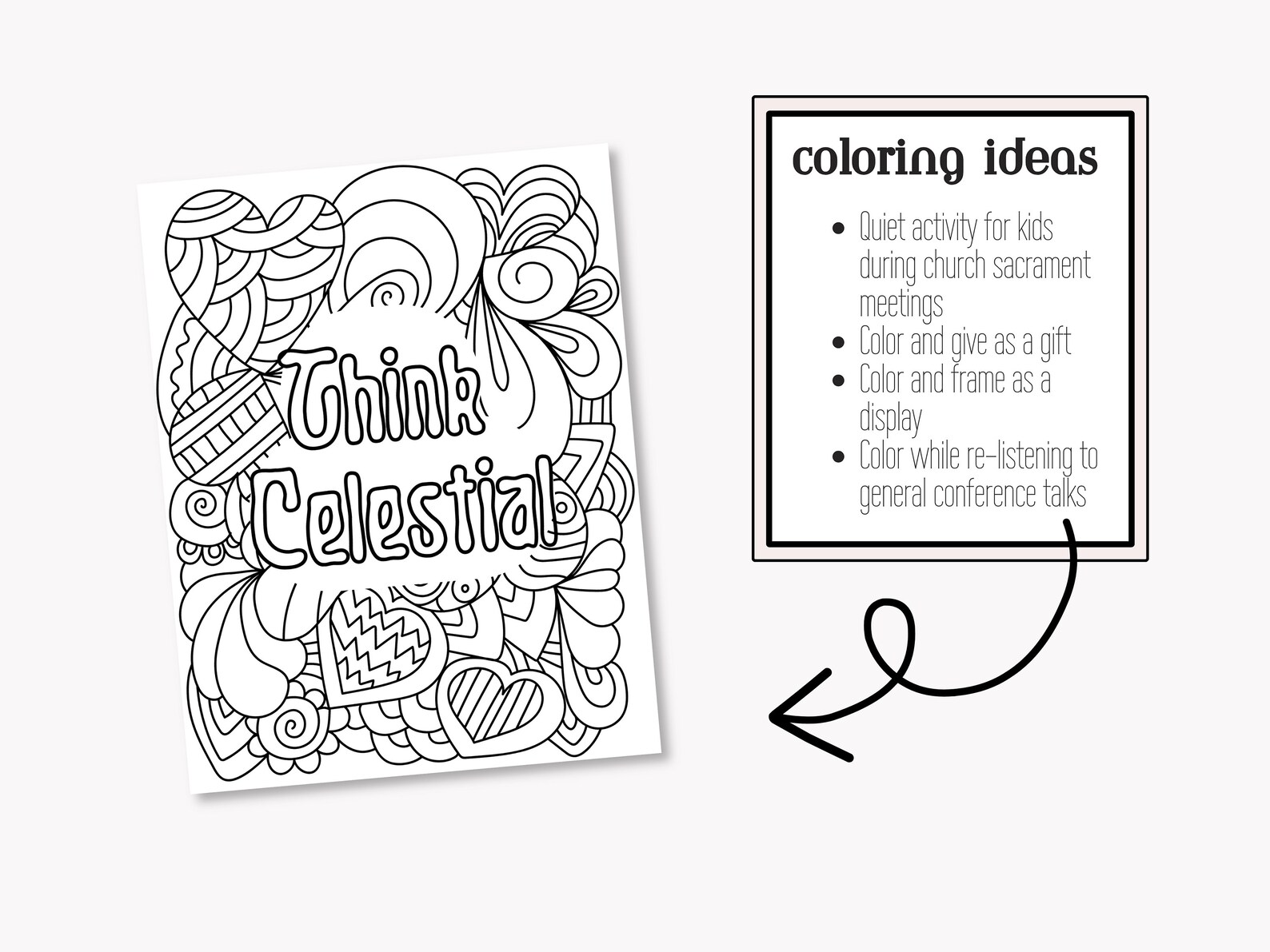 Think Celestial Coloring Pages - LDS General Conference - Digital ...