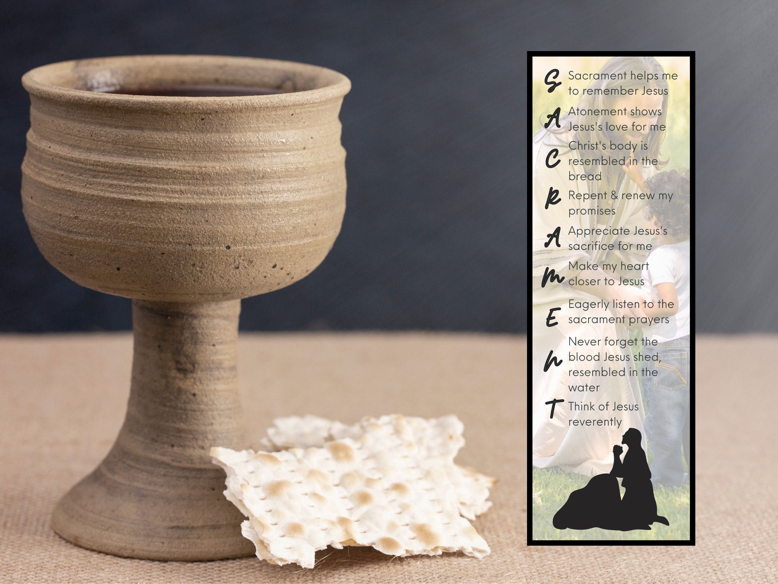 Sacrament Acronym Bookmarks Remembering Jesus Primary Handouts Baptism ...