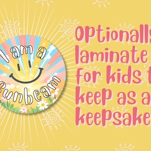 Sunbeam Welcome Necklace - Printable LDS Primary Sunbeam Handout - I Am ...