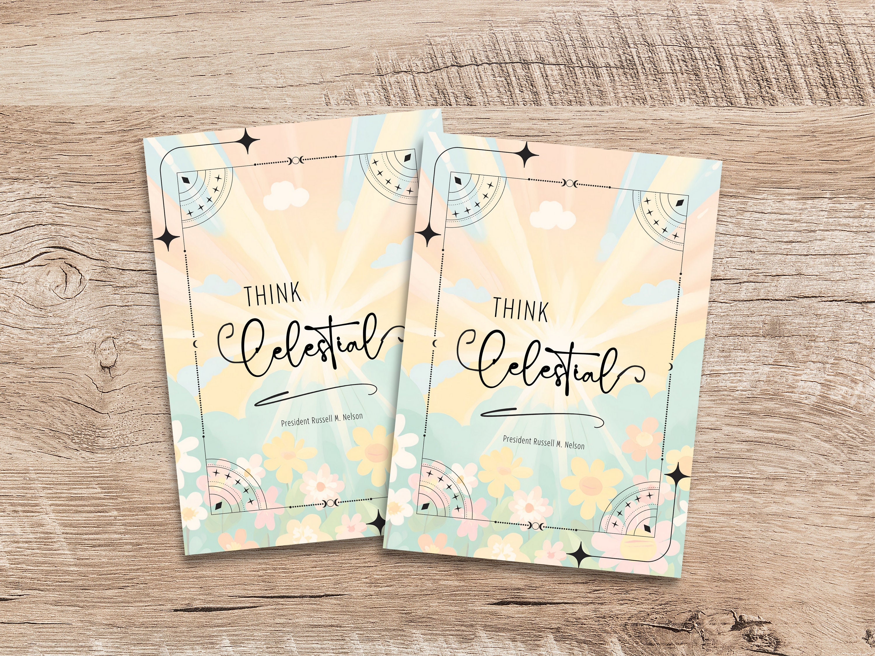Cute Think Celestial LDS Quote Printable Home Decor Handout Digital ...