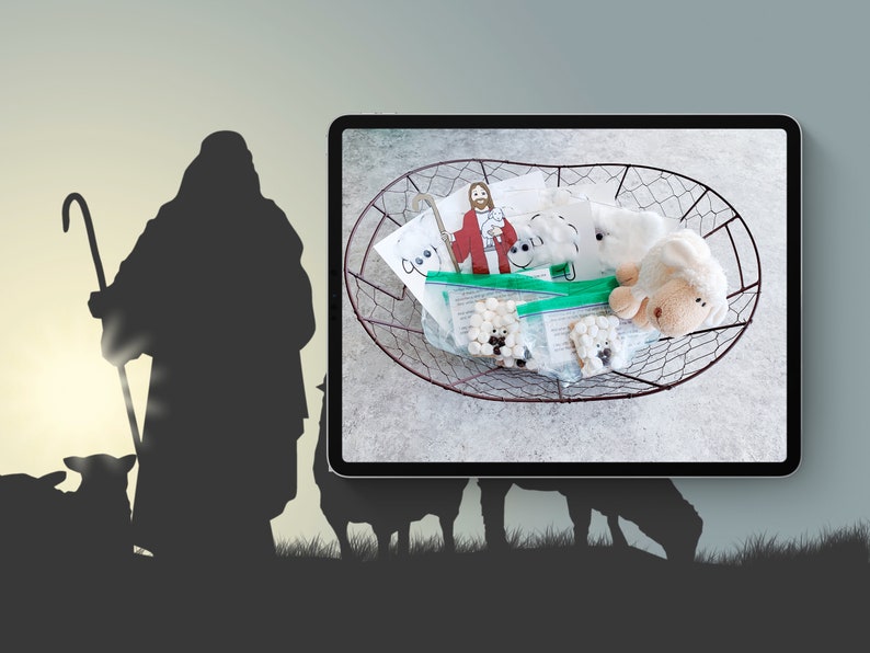Sheep & Jesus Shepherd Craft, Luke 15, Come Follow Me Primary, Digital ...