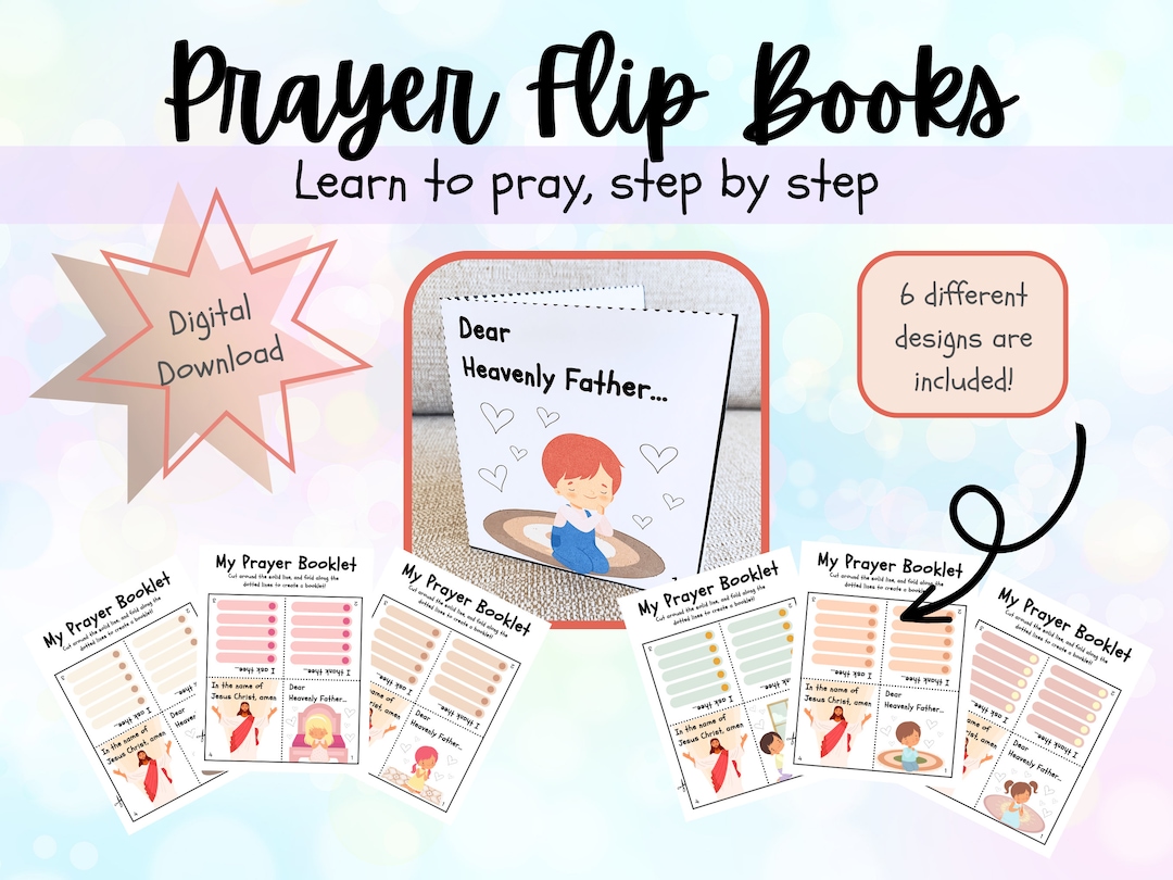 Prayer Flip Book: Learn to Pray Step by Step - Digital Download - Etsy