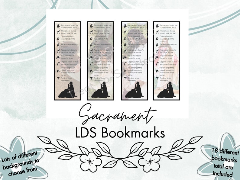 Sacrament Acronym Bookmarks - Remembering Jesus - Primary Handouts ...