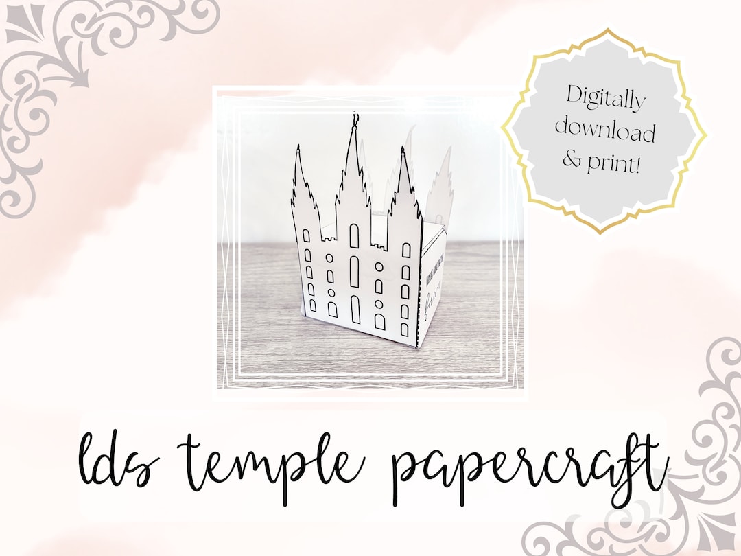 LDS Temple Paper Craft, Digital Download - Etsy