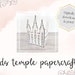 LDS Temple Paper Craft, Digital Download - Etsy