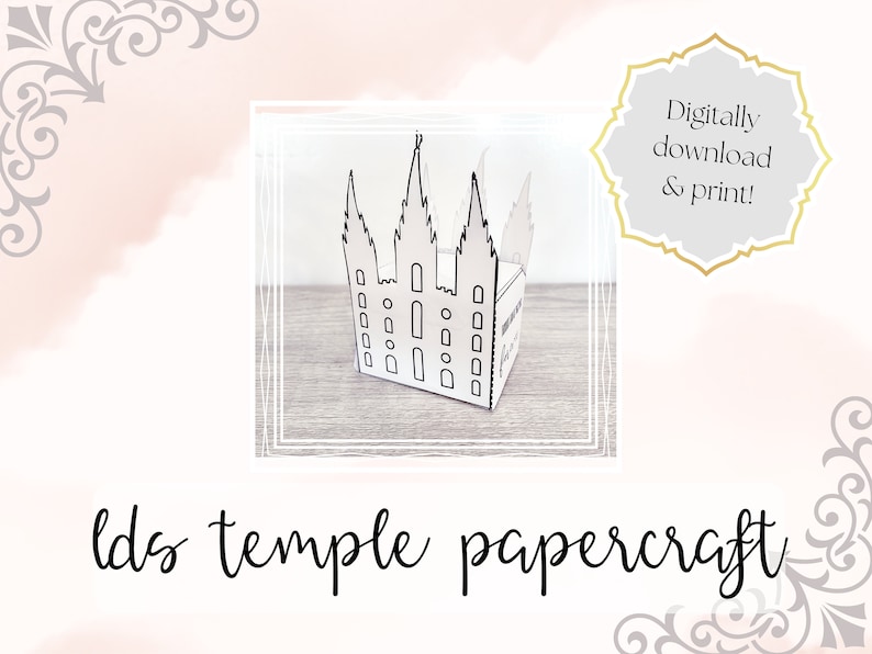 LDS Temple Paper Craft, Digital Download - Etsy