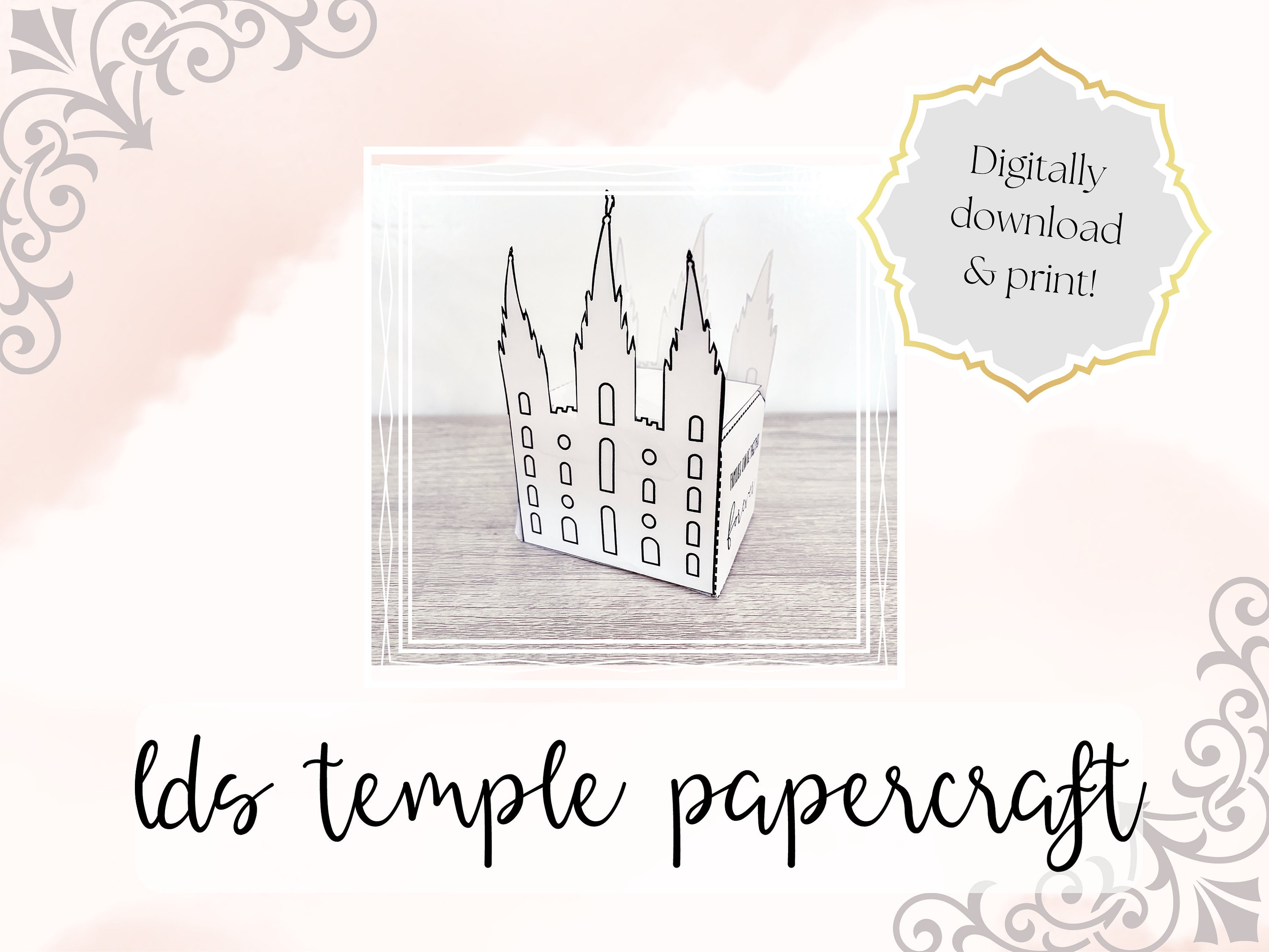 LDS Temple Paper Craft, Digital Download - Etsy
