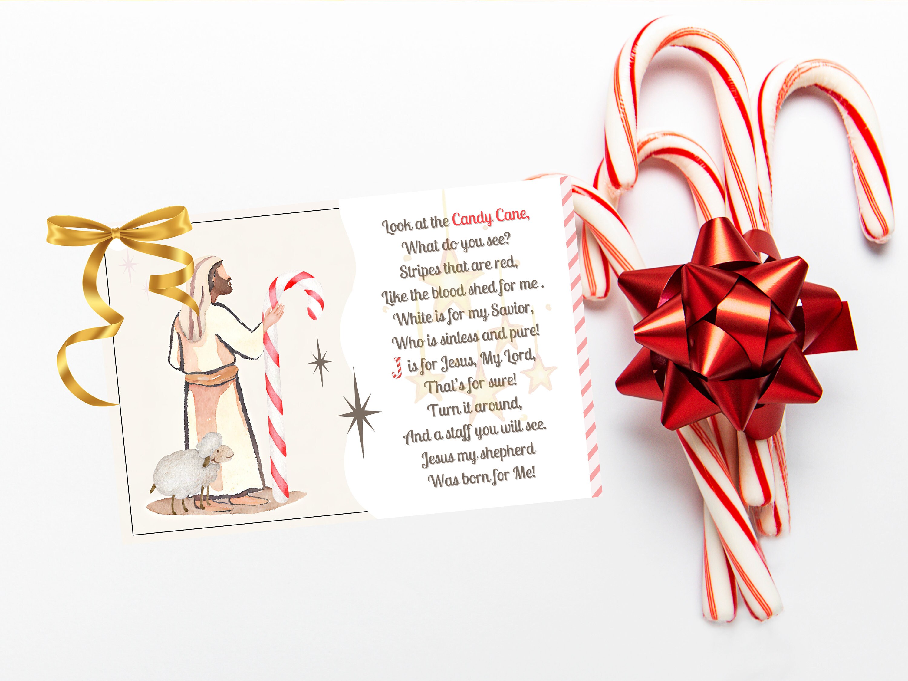 Candy Cane Legend Printable Jesus Shepherd Candycane Christmas Primary ...