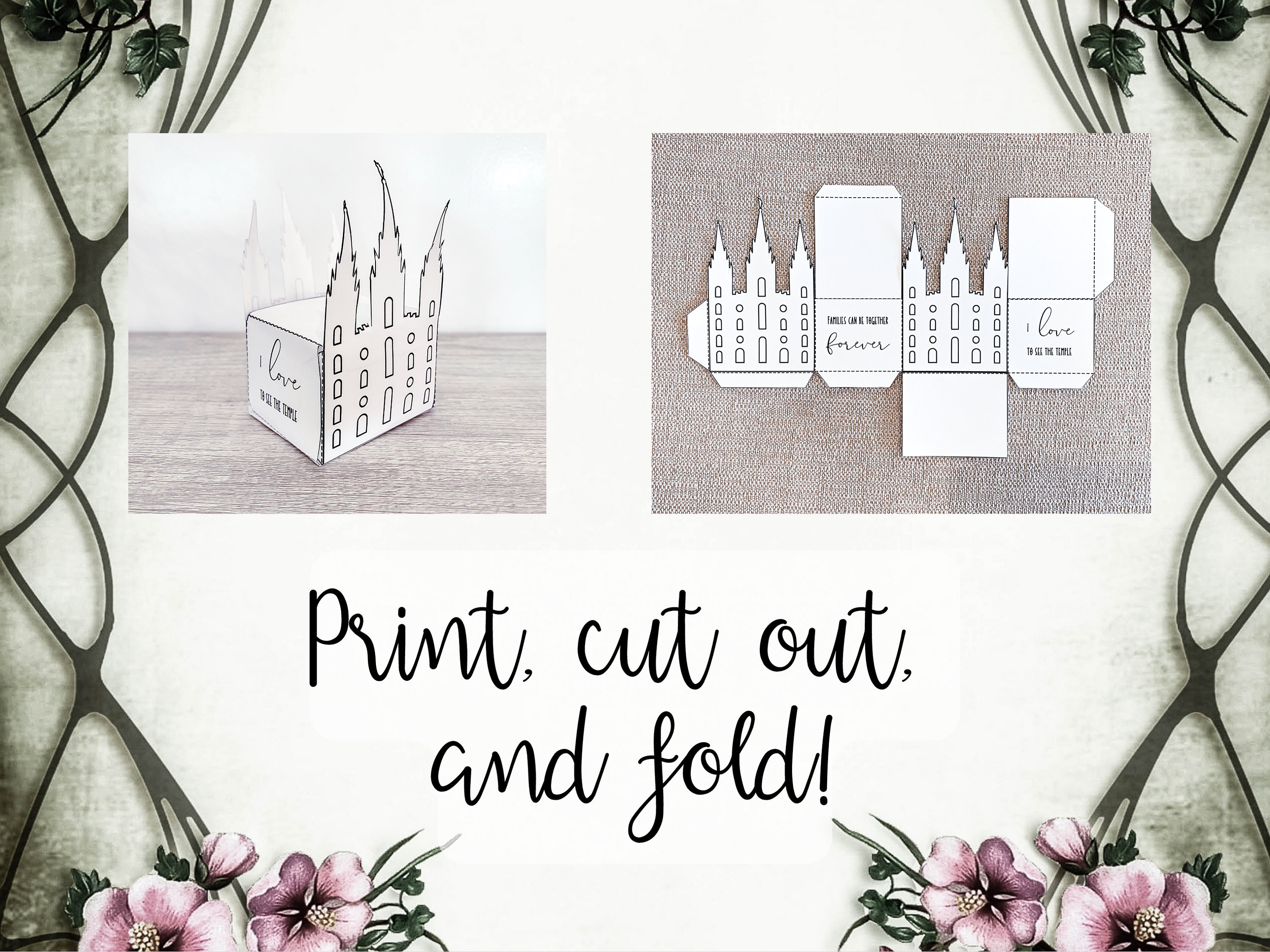 LDS Temple Paper Craft, Digital Download - Etsy