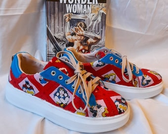 Comic Book Sneakers - Etsy