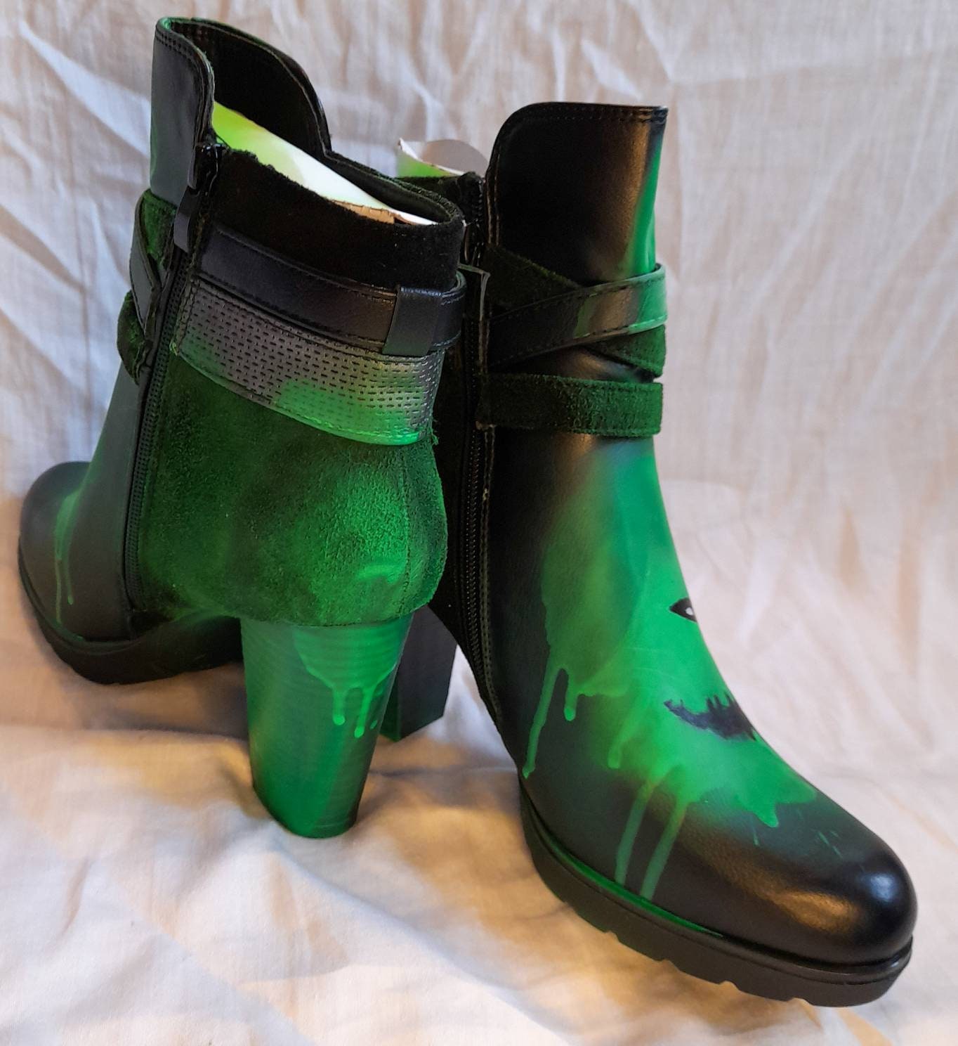Oggie Boogie Inspiredankle Boots Monster Boots Slime Drip - Etsy