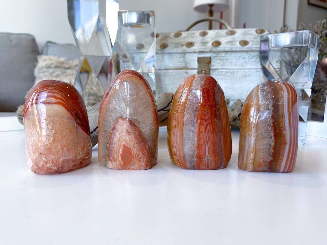 Carnelian Free Forms With Quartz Courage Crystal Strength Protection ...