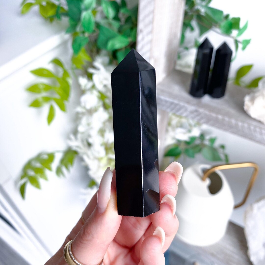 Black Obsidian Tower - Etsy