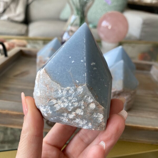 Angelite Stone - Etsy