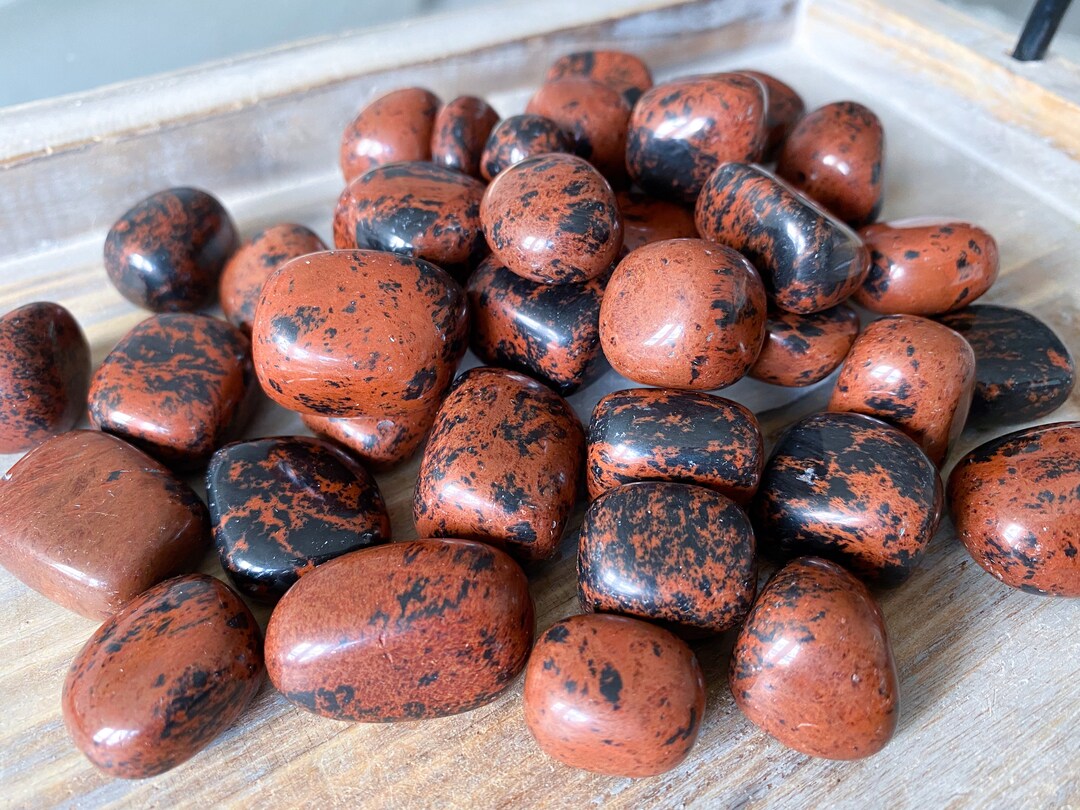 Red Mahogany Obsidian Tumble Stone - Root Chakra - Empowerment ...