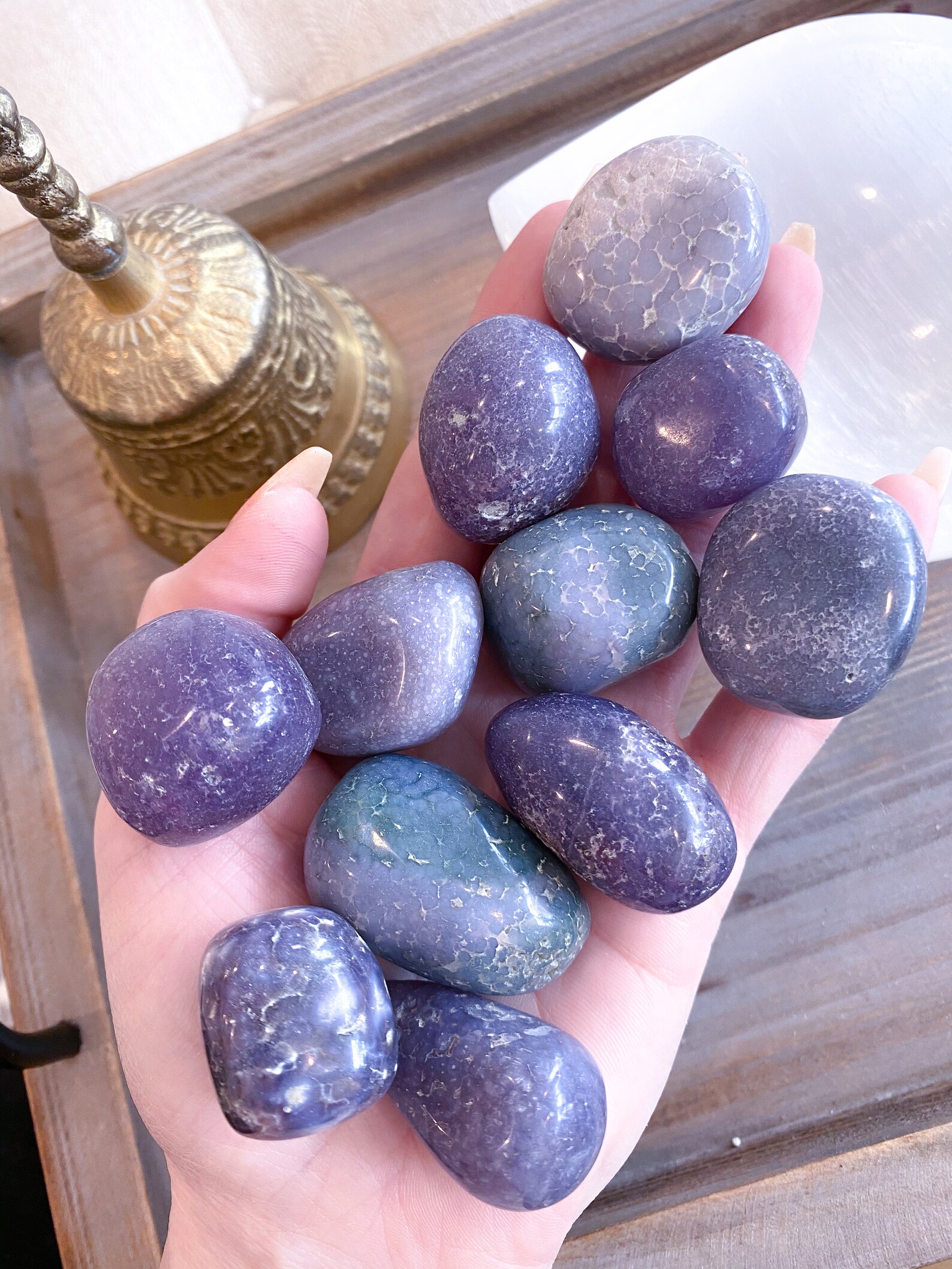 DREAMER Grape Agate Tumbled Stone Dreams Coming True | Etsy