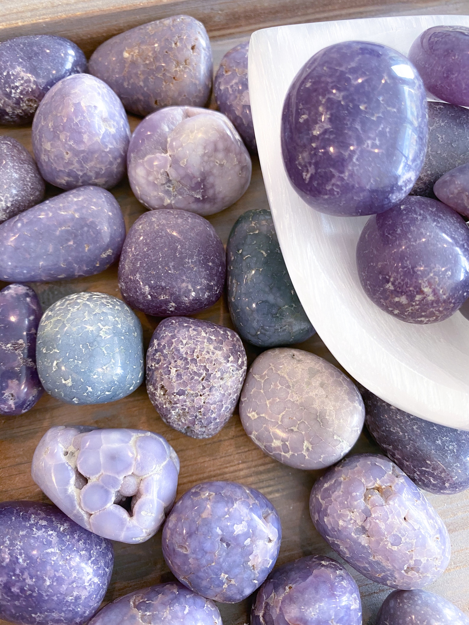 DREAMER Grape Agate Tumbled Stone Dreams Coming True | Etsy