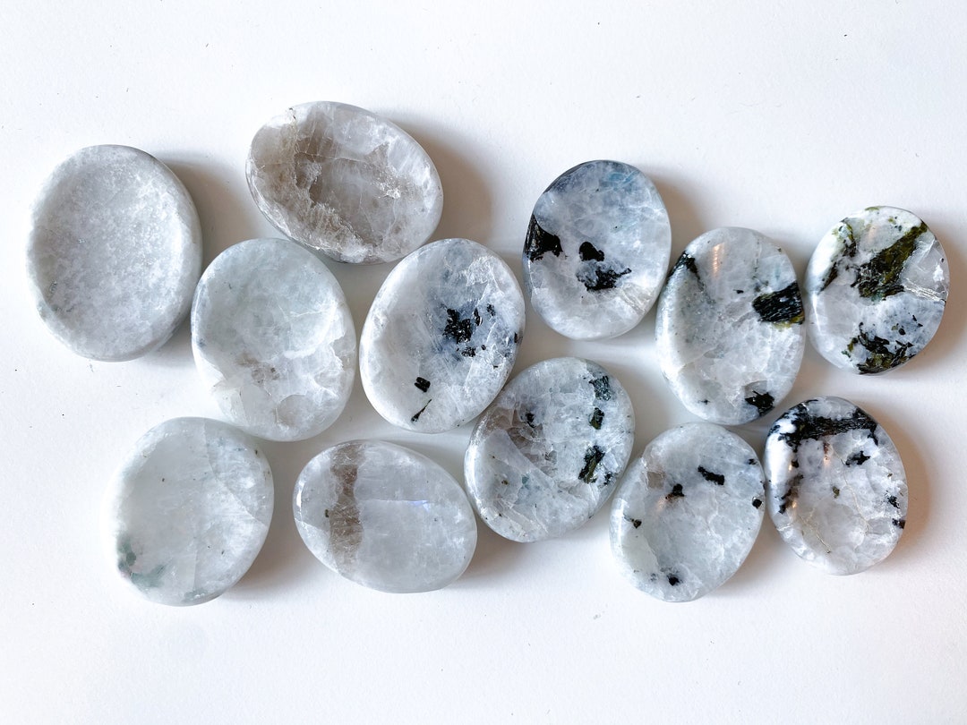 Rainbow Moonstone Worry Stone - Safety Crystal - Hope - Happiness ...