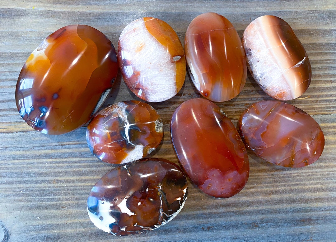 Carnelian Palm Stones With Bezeled Edge You Choose You Pick Courage ...