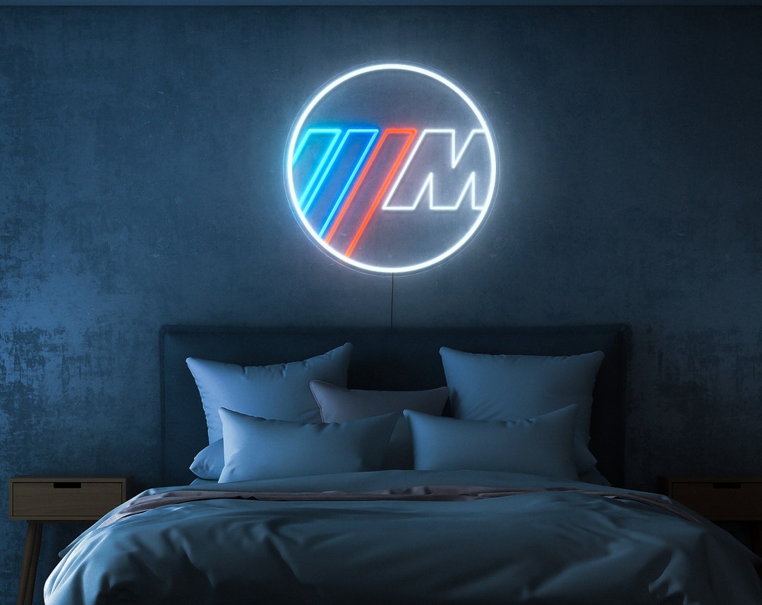 BMW Neon Sign, Bmw M Sign, BMW M Led Sign, Bmw M Logo Car Neon Sign ...