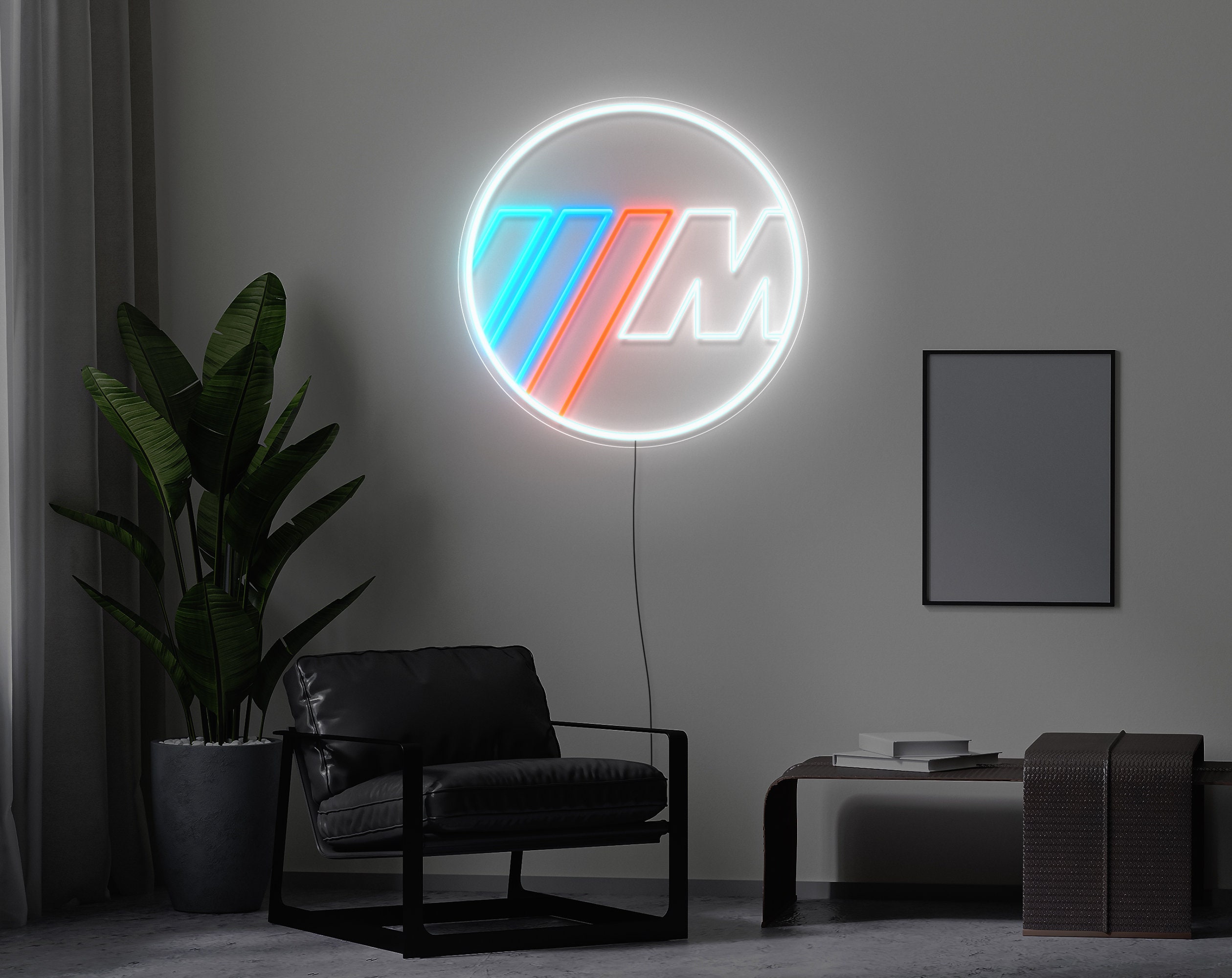 BMW Neon Sign, Bmw M Sign, BMW M Led Sign, Bmw M Logo Car Neon Sign ...