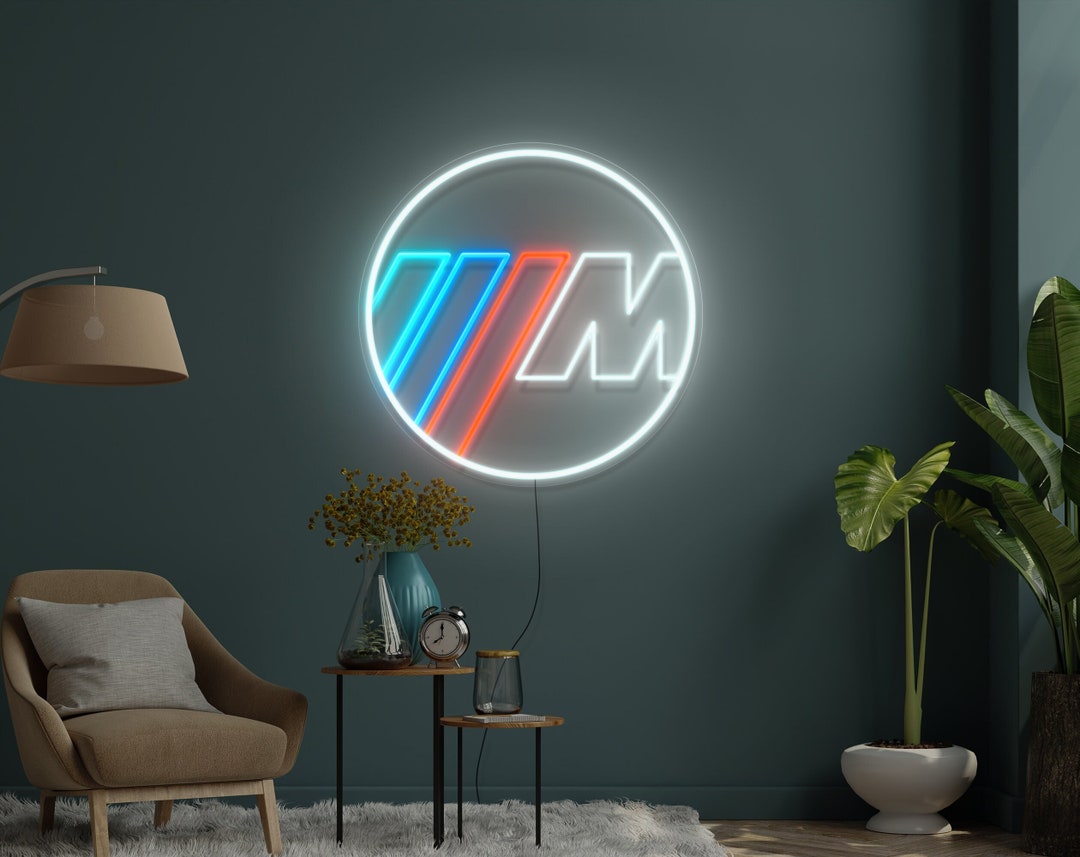 BMW M Light Sign Bmw M Logo Car Neon Sign Logo Neon Sign - Etsy