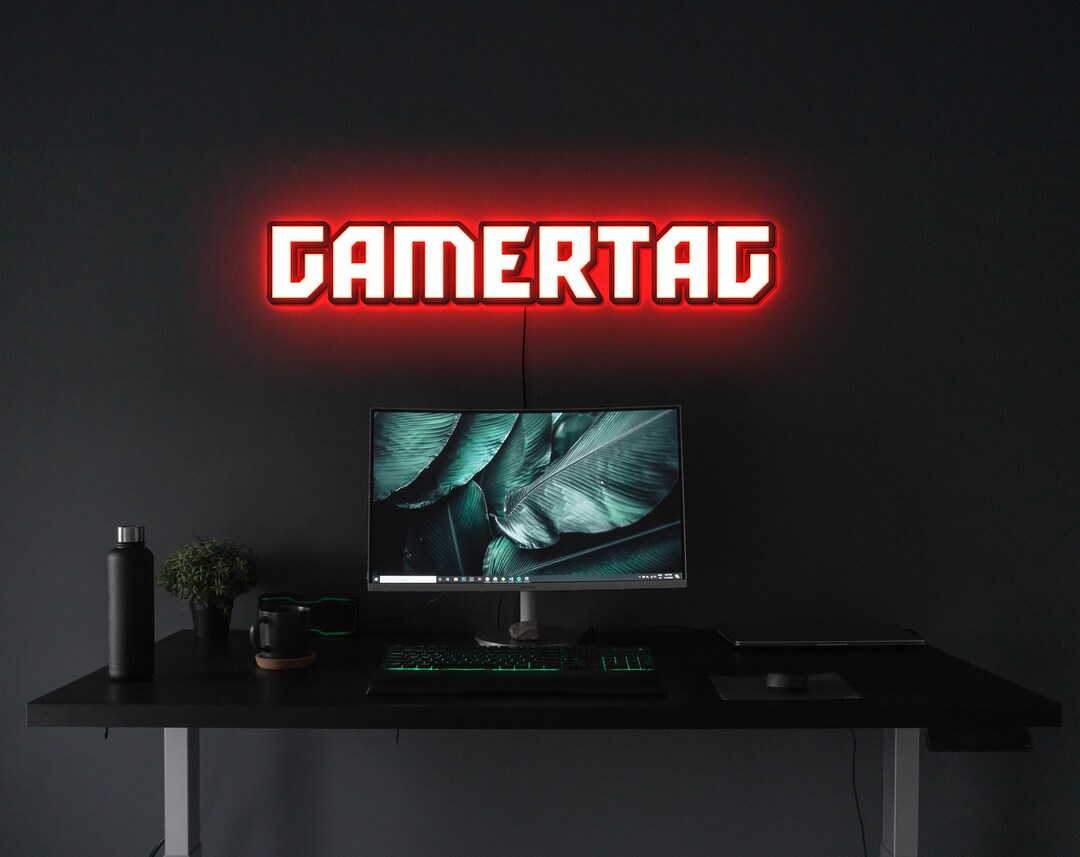 Custom Gamer Tag Sign Wooden Gamer Art Gamer Tag Signgamer - Etsy