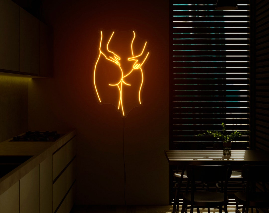 Body Neon Signgirl Body Neon Signwoman Neon Sign Woman Body Etsy
