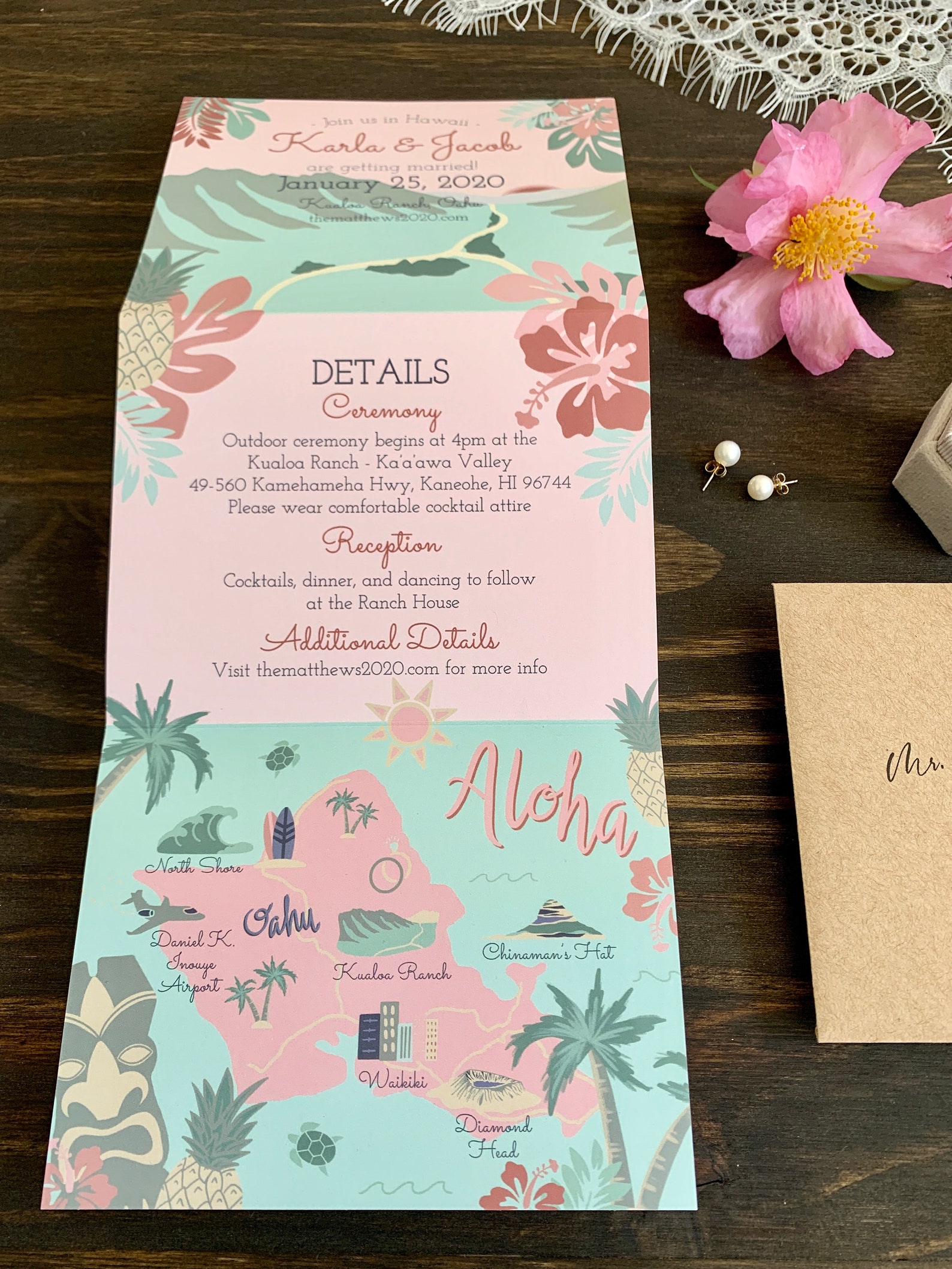 Custom Hawaii Tri Fold Design | Etsy